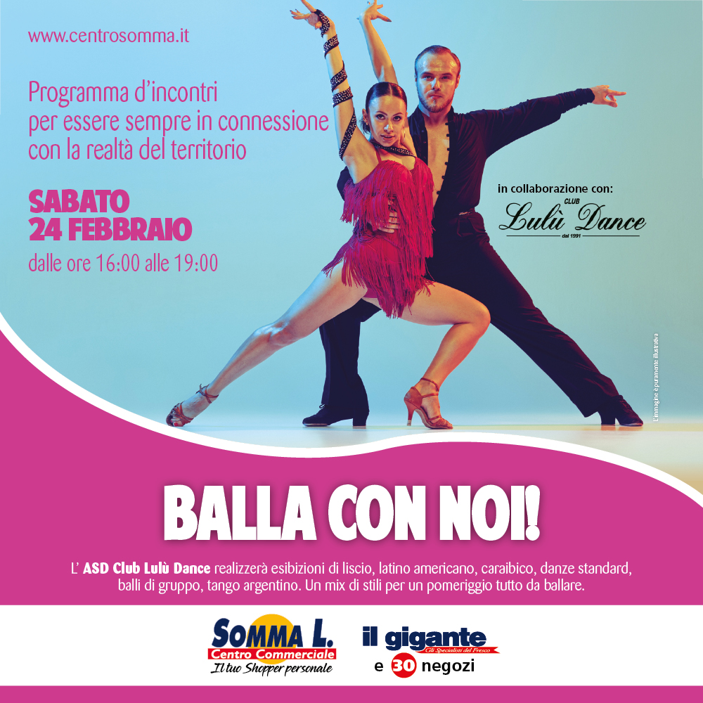 Balla Con Noi: vieni a trovarci Sabato 24 Febbraio presso il Centro ... Balla Con Noi: vieni a trovarci Sabato 24 Febbraio presso il Centro ...